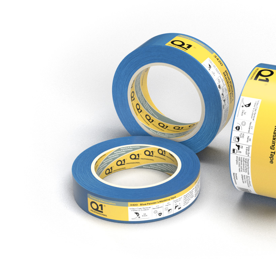 Blue painter's masking tape | Q1tapes.com