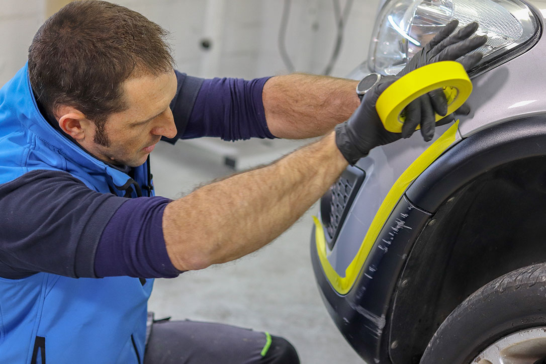 How to repair a scratched, textured bumper